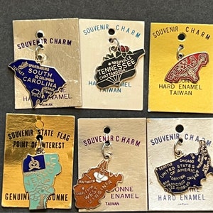 Vintage US State Souvenir Charms Cloisonne Enamel Choose - Etsy