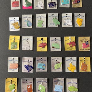 Vintage US State Souvenir Charms Cloisonne Enamel - Choose Your State ...