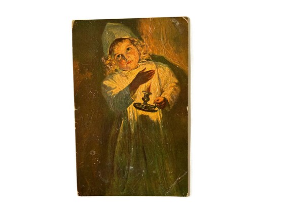 Vintage Postcard Der Sandmann Kommt Sandman Art Child With - Etsy