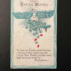1927 Antique Easter Postcard Brer Rabbit in Plane - Etsy