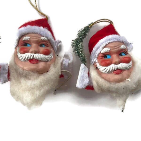 Santa Head Ornament - Etsy