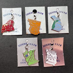 Vintage US State Souvenir Charms Cloisonne Enamel Choose Your State ...