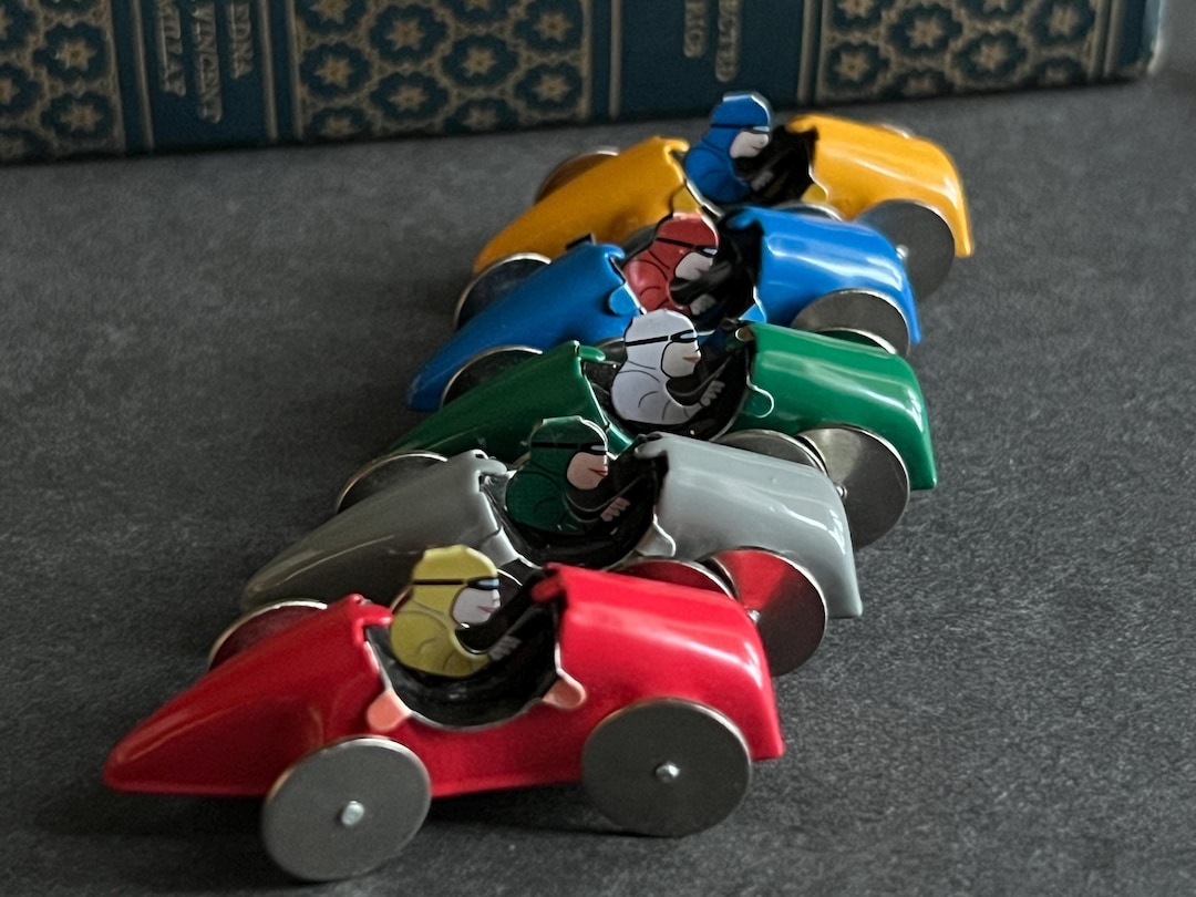 5 Vintage Mini Tin Race Cars Game Pieces - Etsy