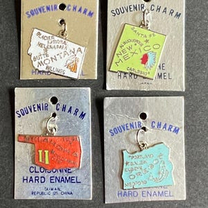 Vintage US State Souvenir Charms Cloisonne Enamel Choose Your State ...
