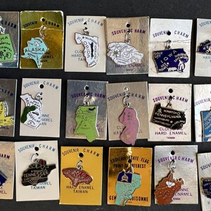 Vintage US State Souvenir Charms Cloisonne Enamel Choose - Etsy