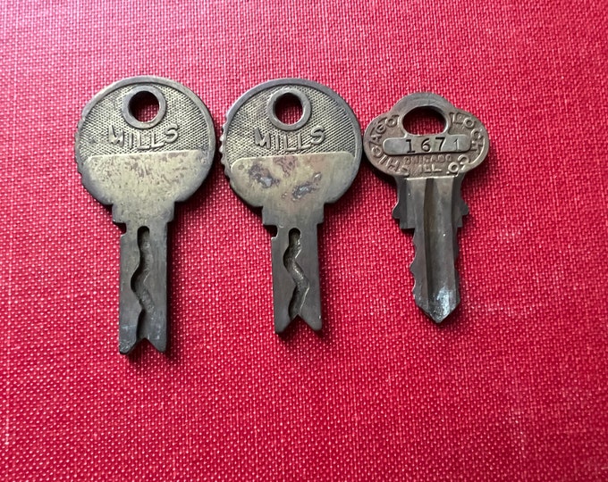3 Vintage Gumball Vending Machine Keys Mills & Chicago Lock - Etsy