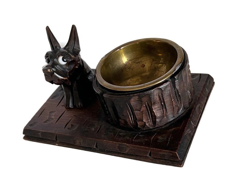 Vintage Wood Scottie Ashtray - Etsy