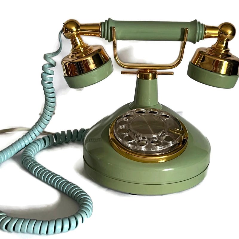 Green Rotary Phone - Etsy