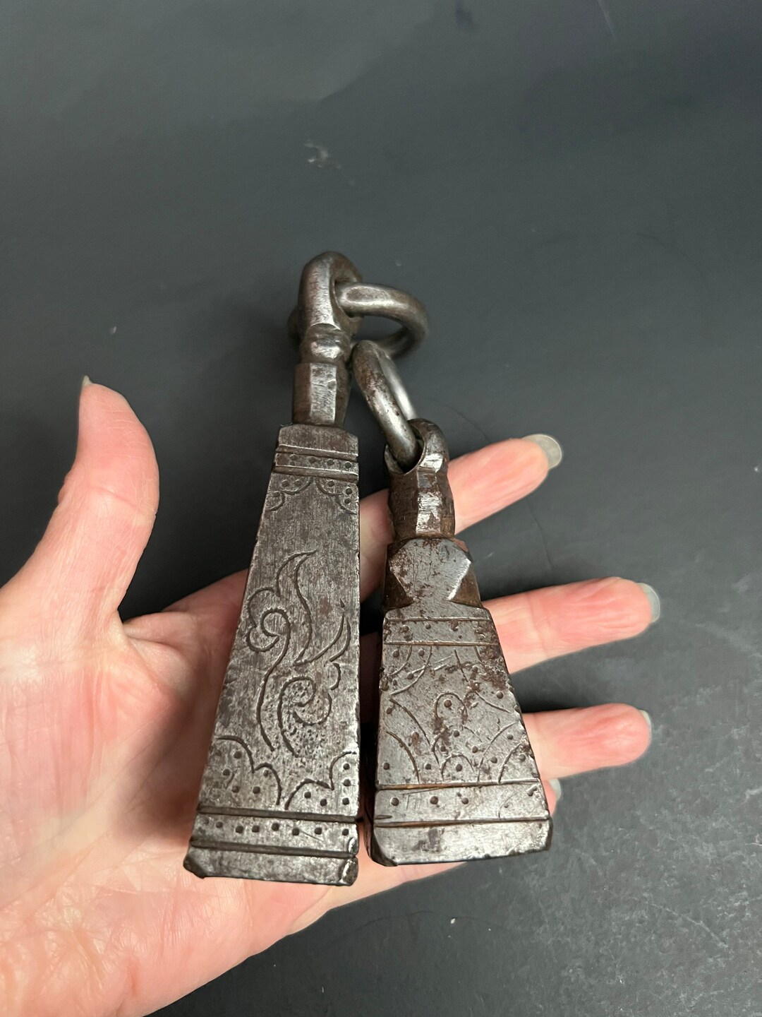 2 Vintage Scale Weights With Decorative Patterns - Etsy