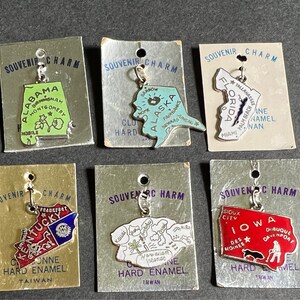 Vintage US State Souvenir Charms Cloisonne Enamel Choose Your State ...