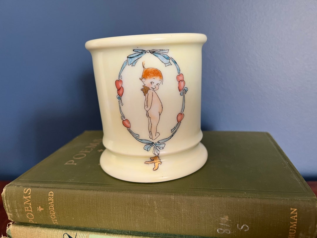 Antique Shaving Mug Victorian Kewpie Cherub Made in Bavaria - Etsy