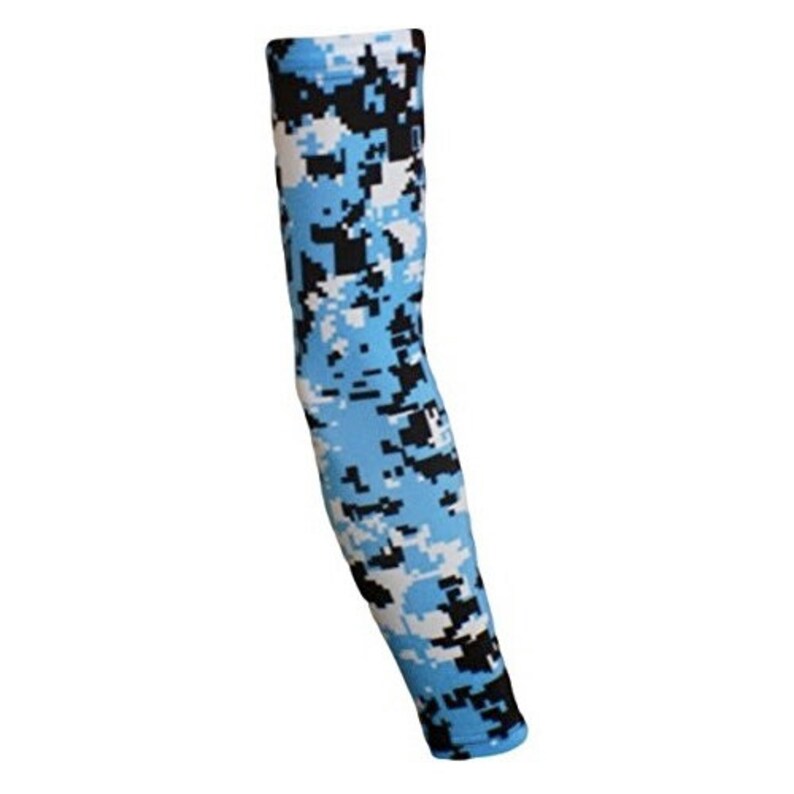 NEW Light Blue Black White Digital Camo Moisture Wicking Sports Arm ...