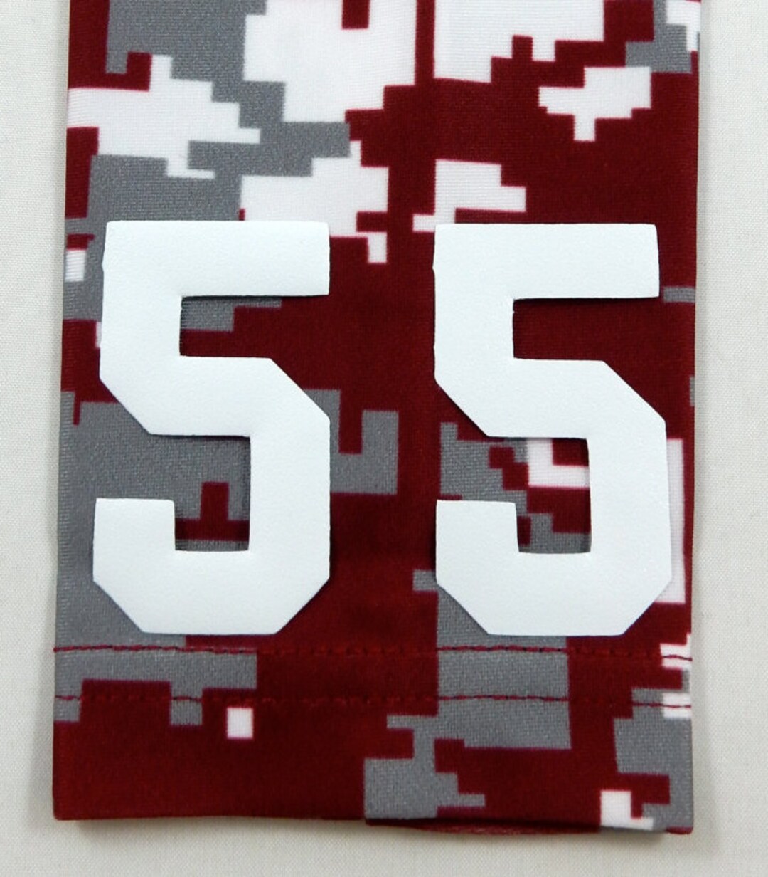 Custom Number PICK YOUR NUMBER Maroon Gray Grey White Camo Elite Sports ...