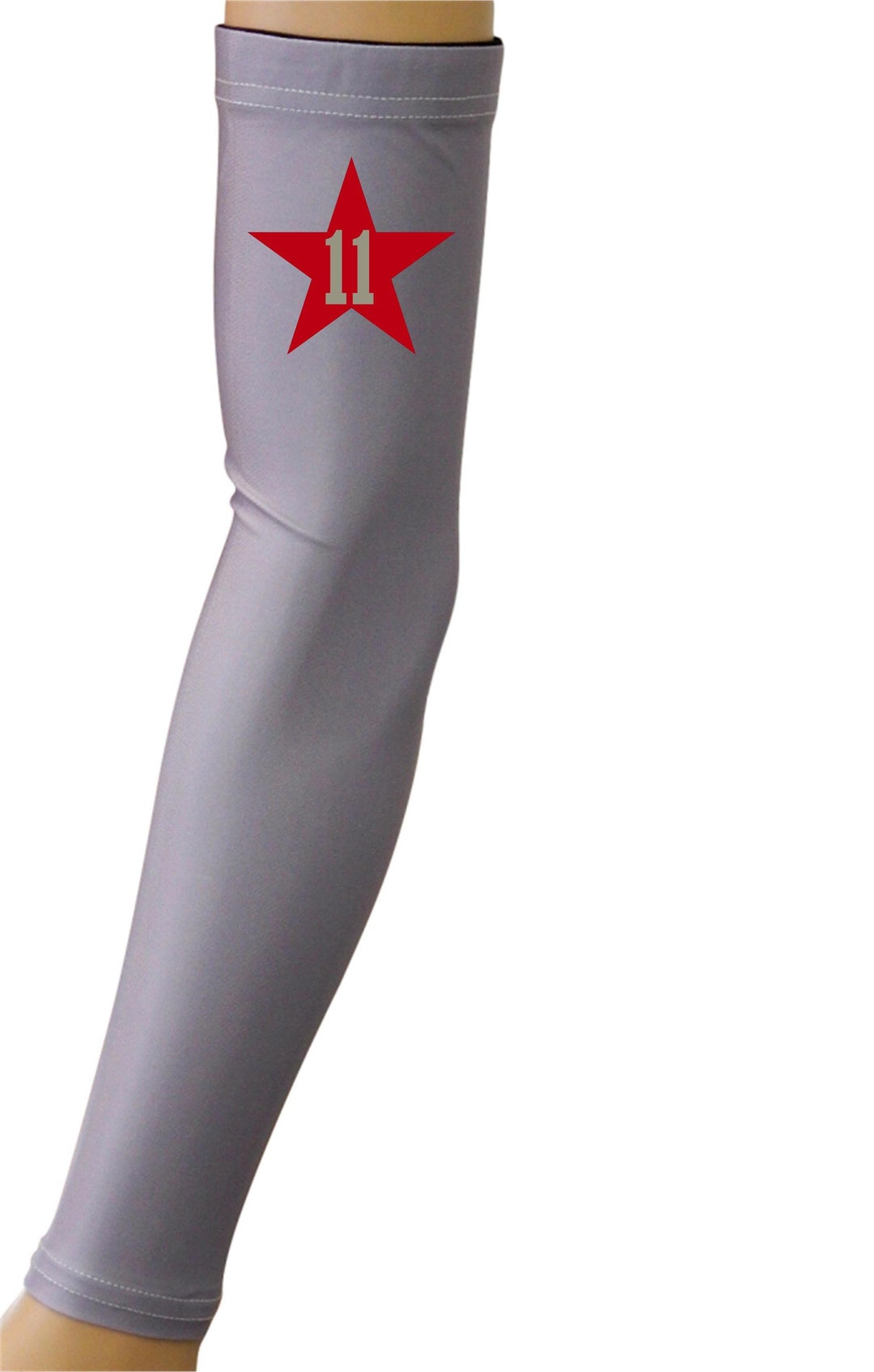 All Star Custom Number PICK YOUR NUMBER Gray Grey Sports Arm Sleeve ...