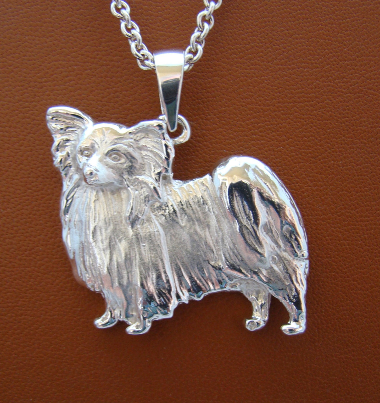Large Sterling Silver Papillon Standing Study Pendant - Etsy