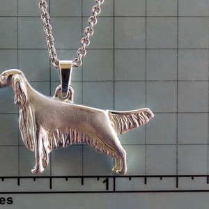 Small Sterling Silver English Setter Standing Study Pendant - Etsy
