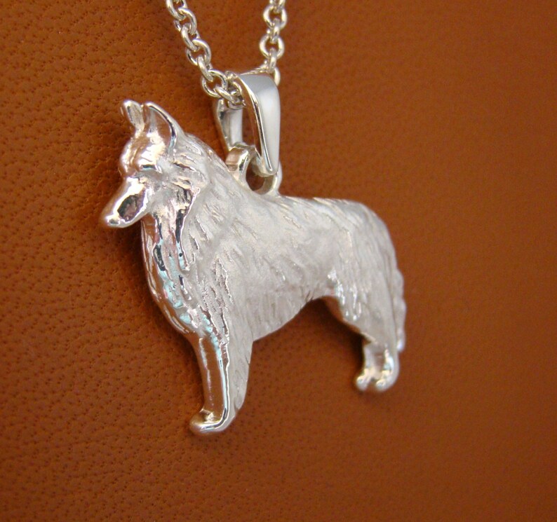 Small Sterling Silver Belgian Tervuren / Belgian Sheepdog Standing ...