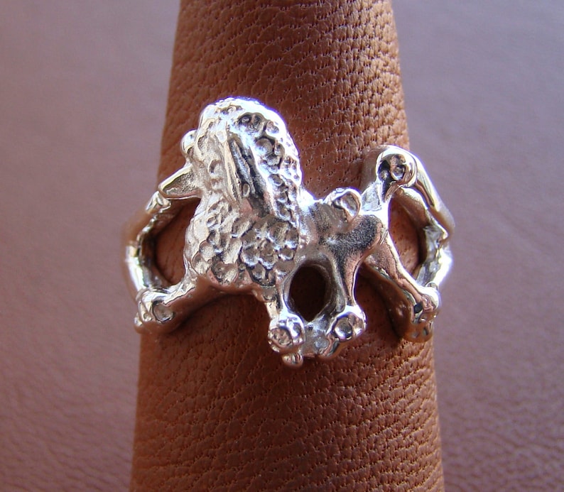 Sterling Silver Poodle Moving Study Ring - Etsy