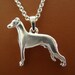 Large Sterling Silver Whippet Standing Study Pendant - Etsy