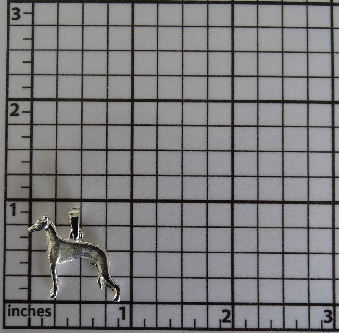 Small Sterling Silver Whippet Standing Study Pendant - Etsy