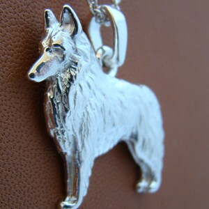 Large Sterling Silver Belgian Tervuren / Belgian Sheepdog Standing ...