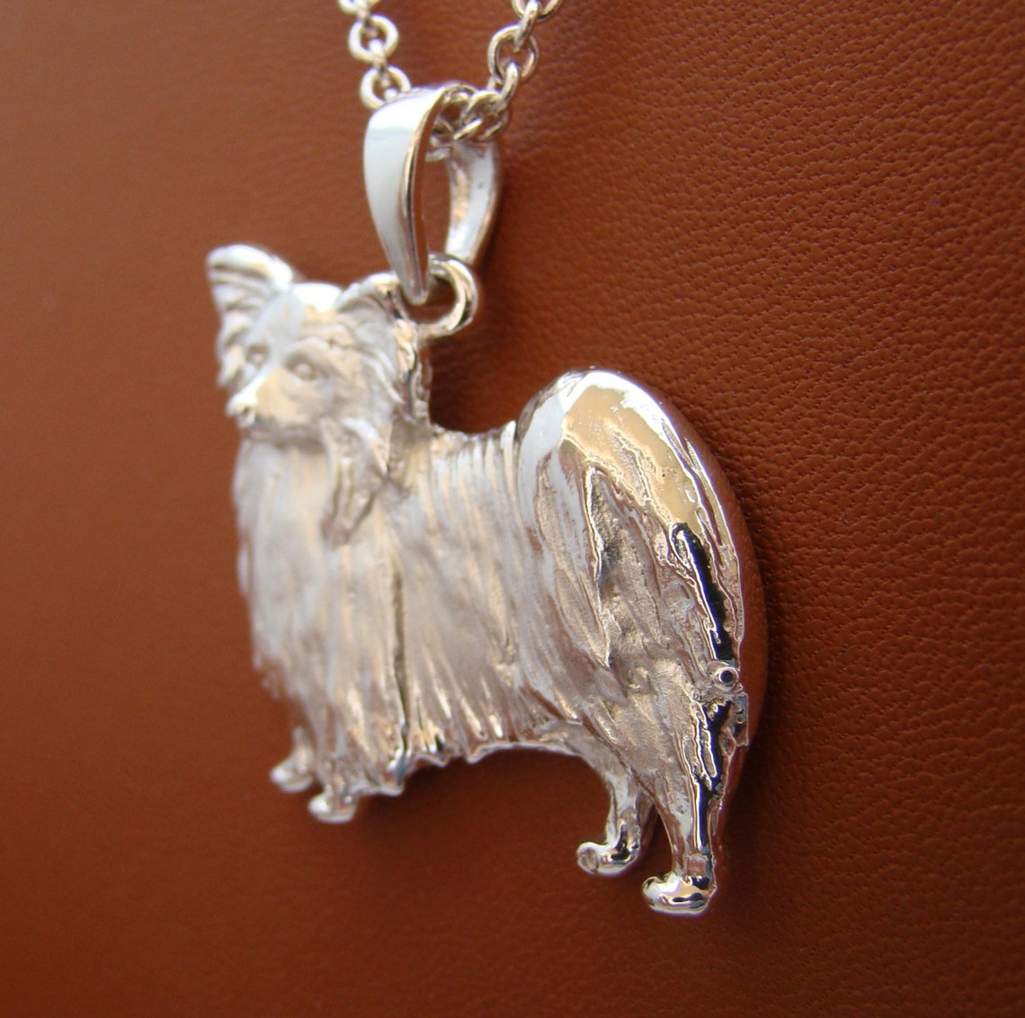 Large Sterling Silver Papillon Standing Study Pendant - Etsy