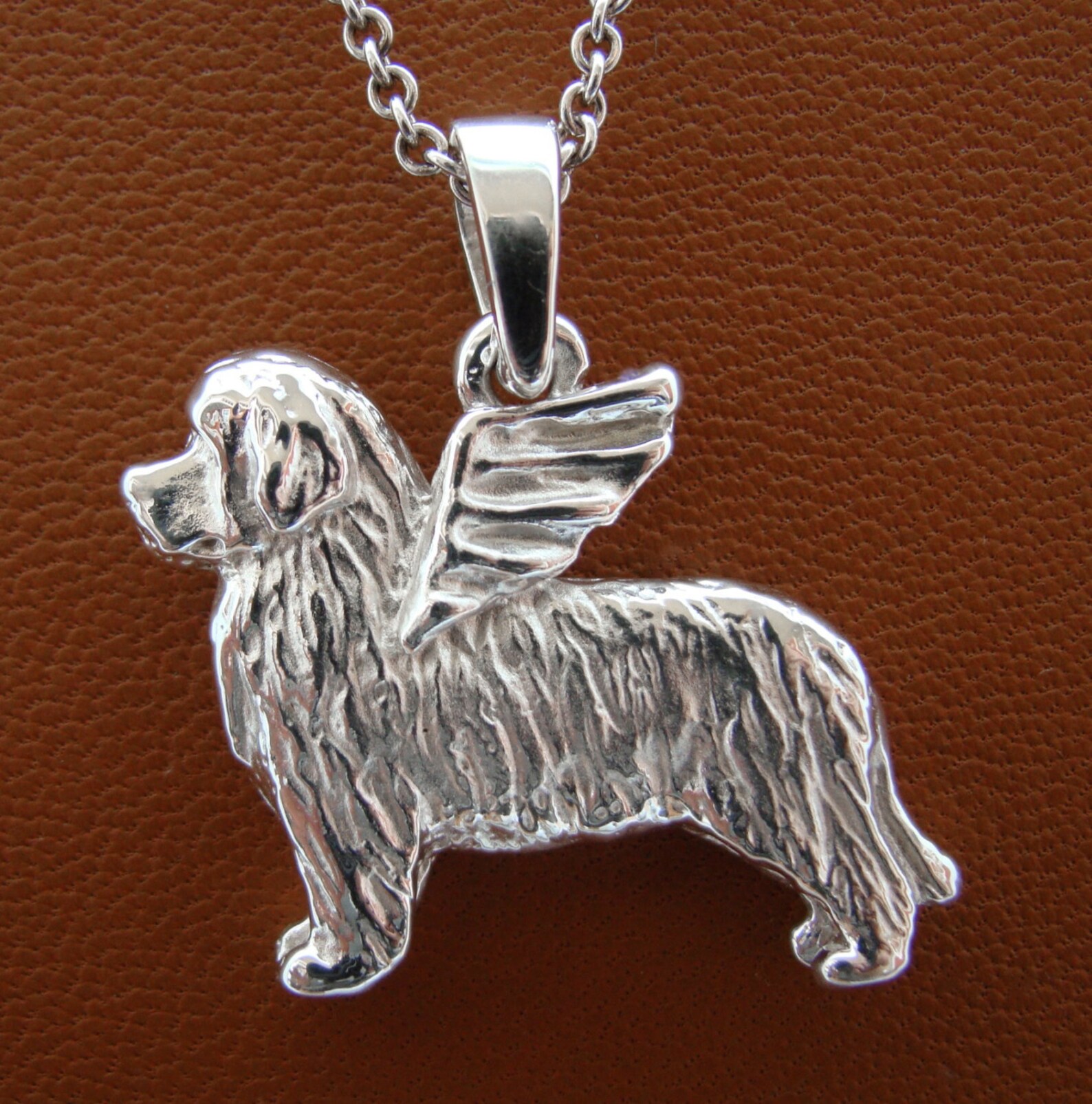Medium Sterling Silver Newfoundland Angel Pendant - Etsy