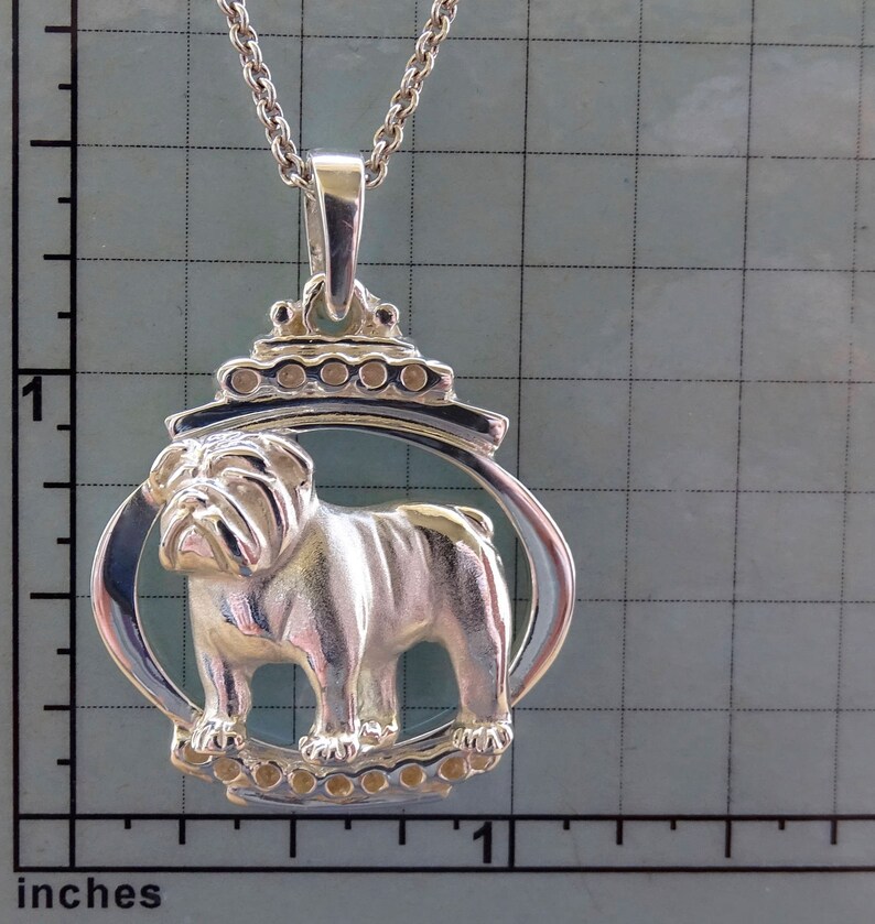 Small Sterling Silver Bulldog / English Bulldog Standing Study - Etsy