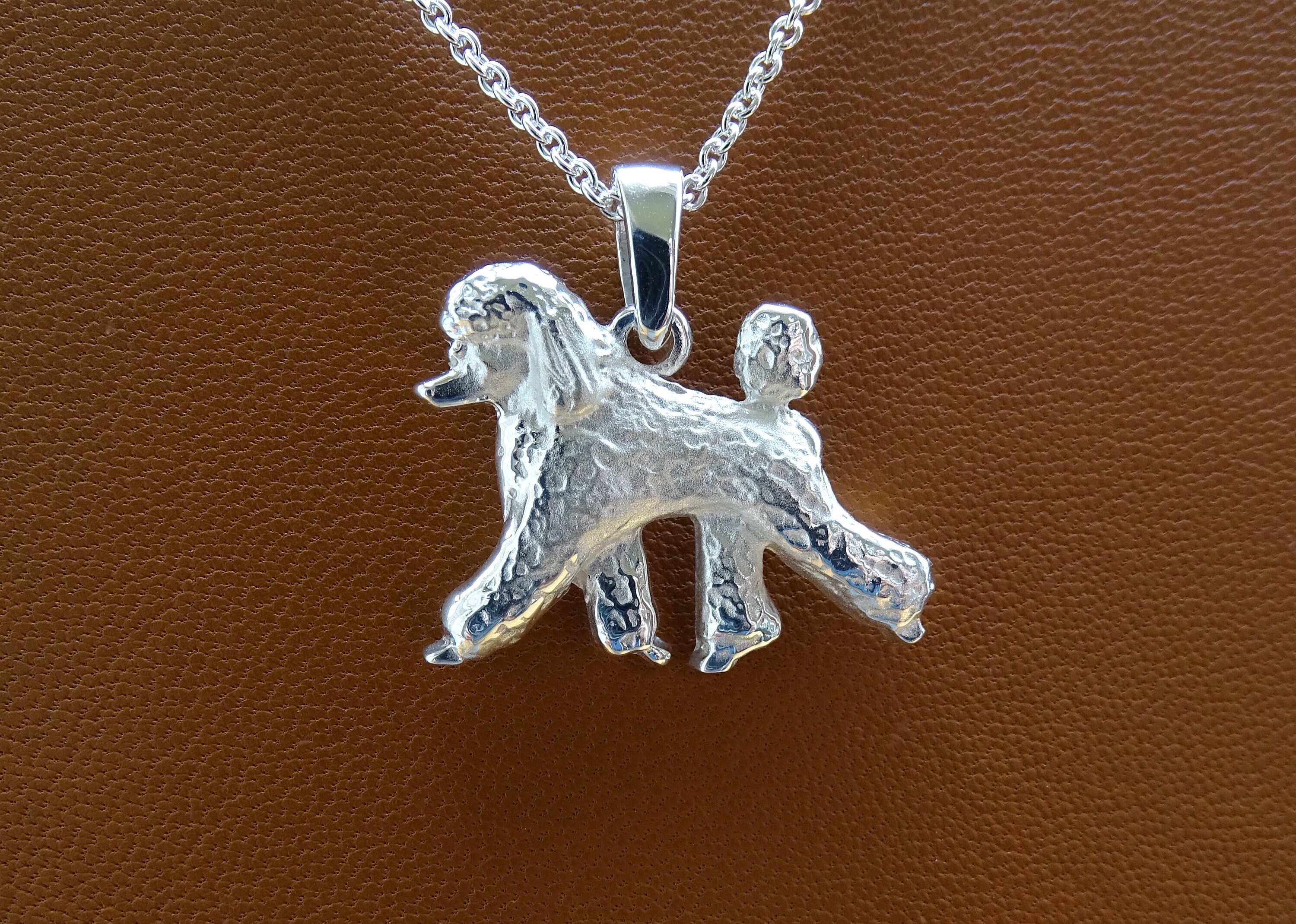 Medium Sterling Silver Poodle Moving Study Pendant - Etsy