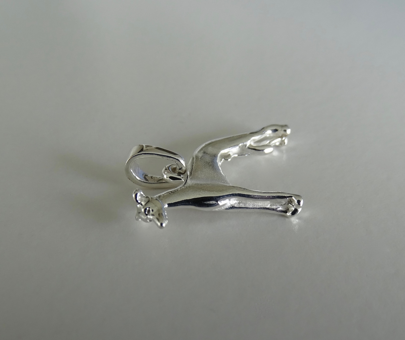 Small Sterling Silver Whippet Standing Study Pendant - Etsy