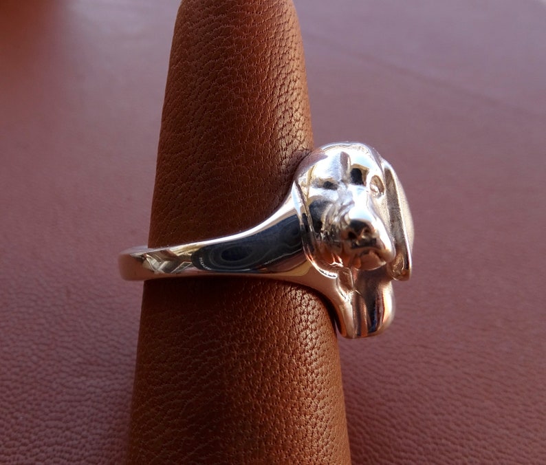 Sterling Silver Beagle Large Head Study Ring | Etsy
