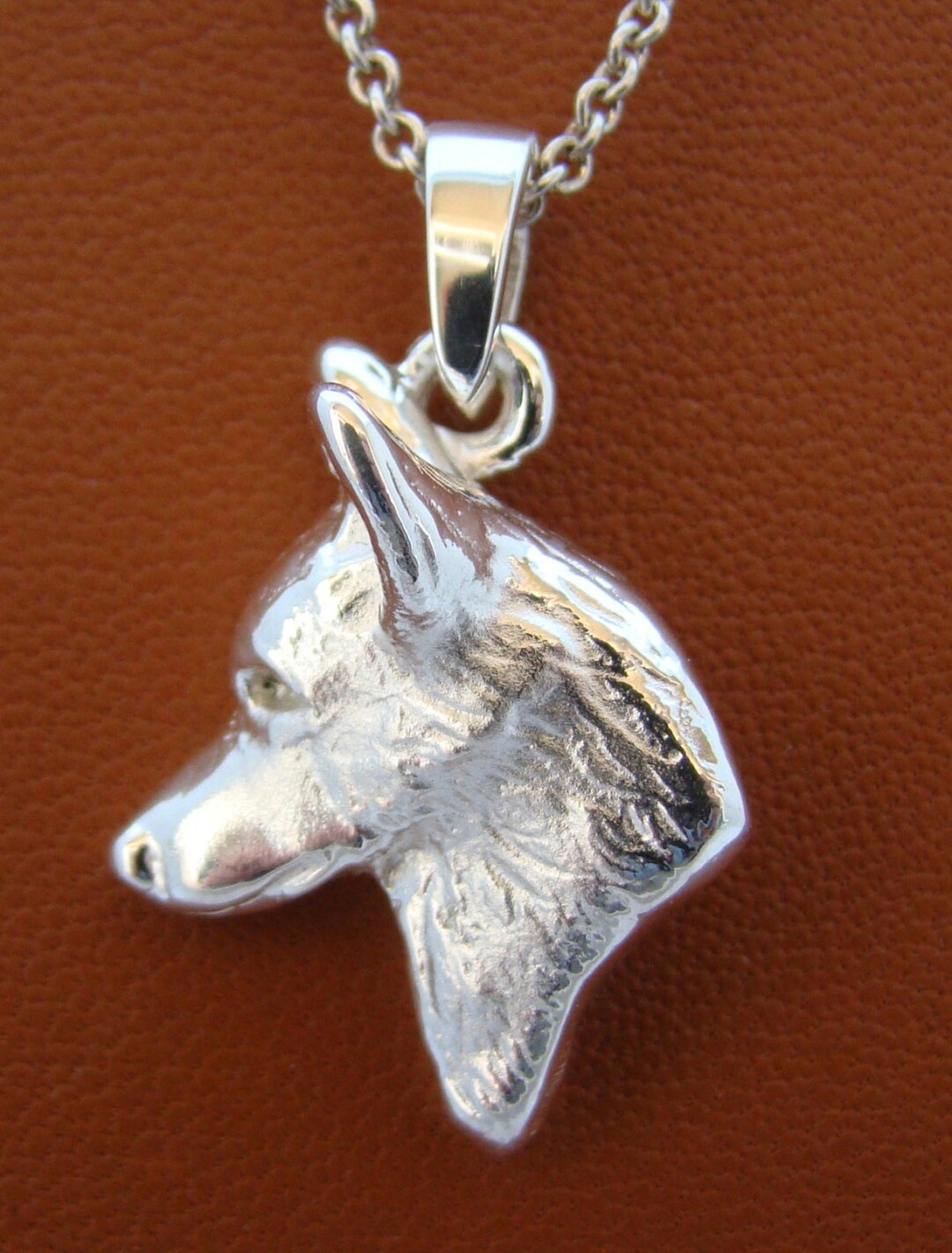 Sterling Silver Corgi Head Study Pendant - Etsy