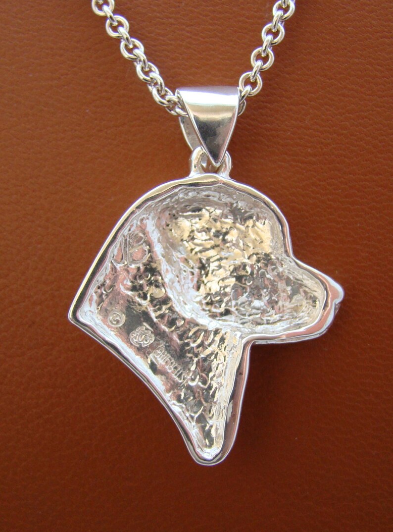 Large Sterling Silver Rottweiler Head Study Pendant | Etsy