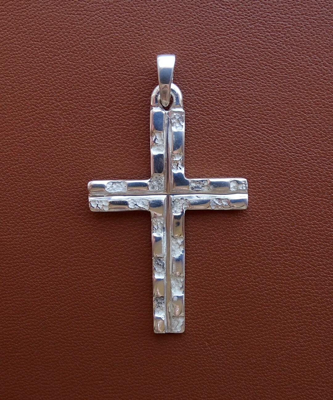 Large Sterling Silver Silver Hand Made Cross - Etsy