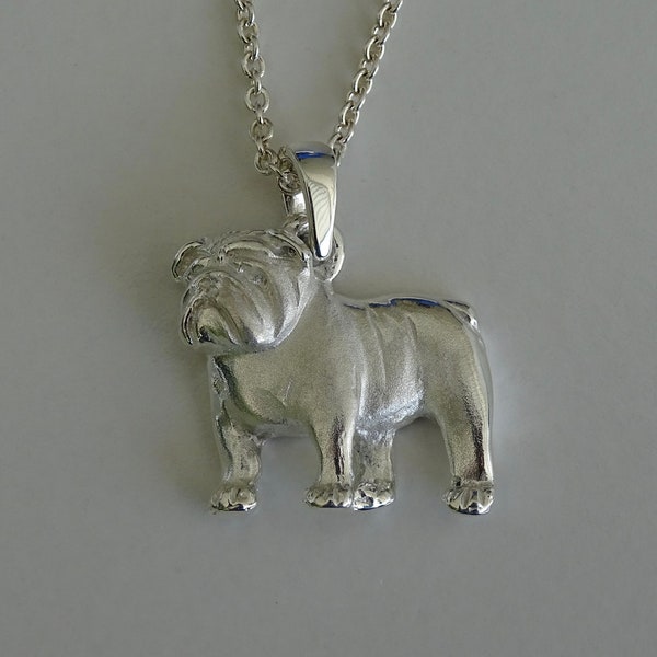 Bulldog Pendant - Etsy