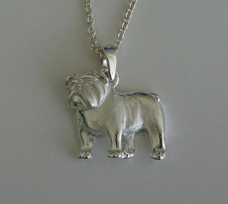 Small Sterling Silver Bulldog / English Bulldog Standing | Etsy