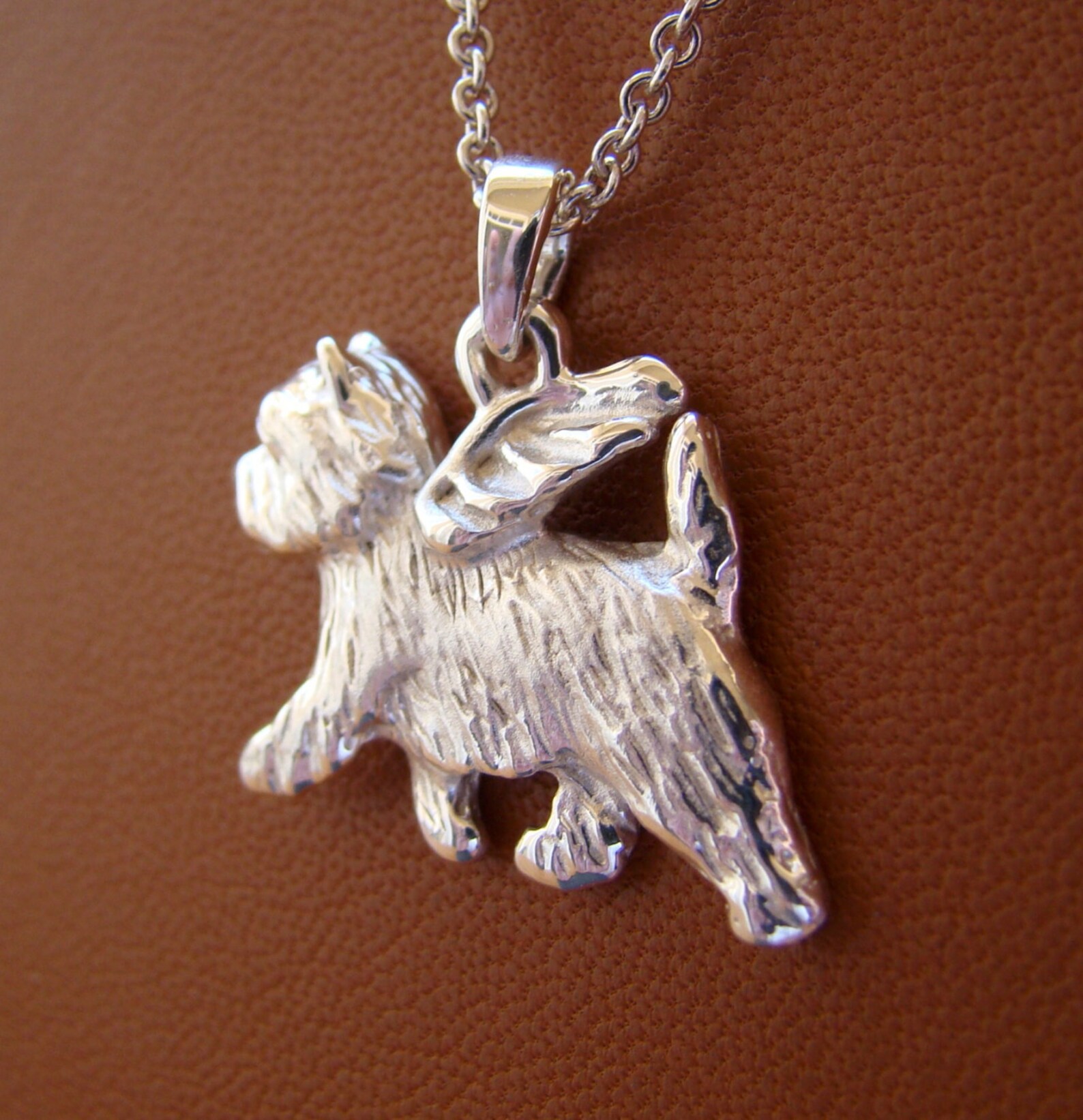 Sterling Silver Cairn Terrier Angel Pendent - Etsy