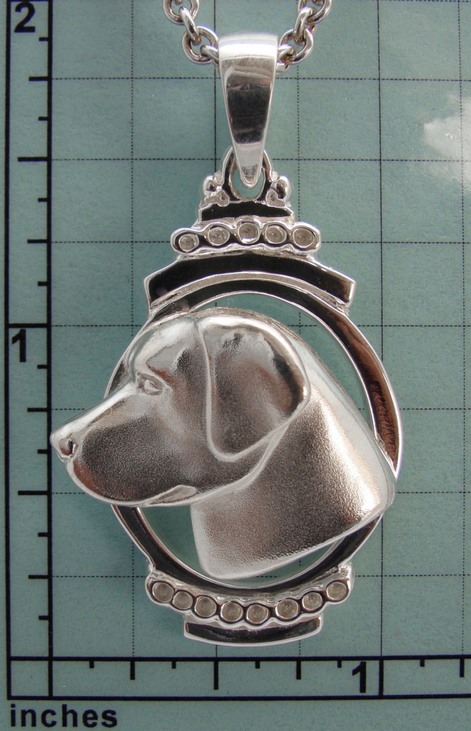 Large Sterling Silver Labrador Retriever Head Study On An Oval | Etsy