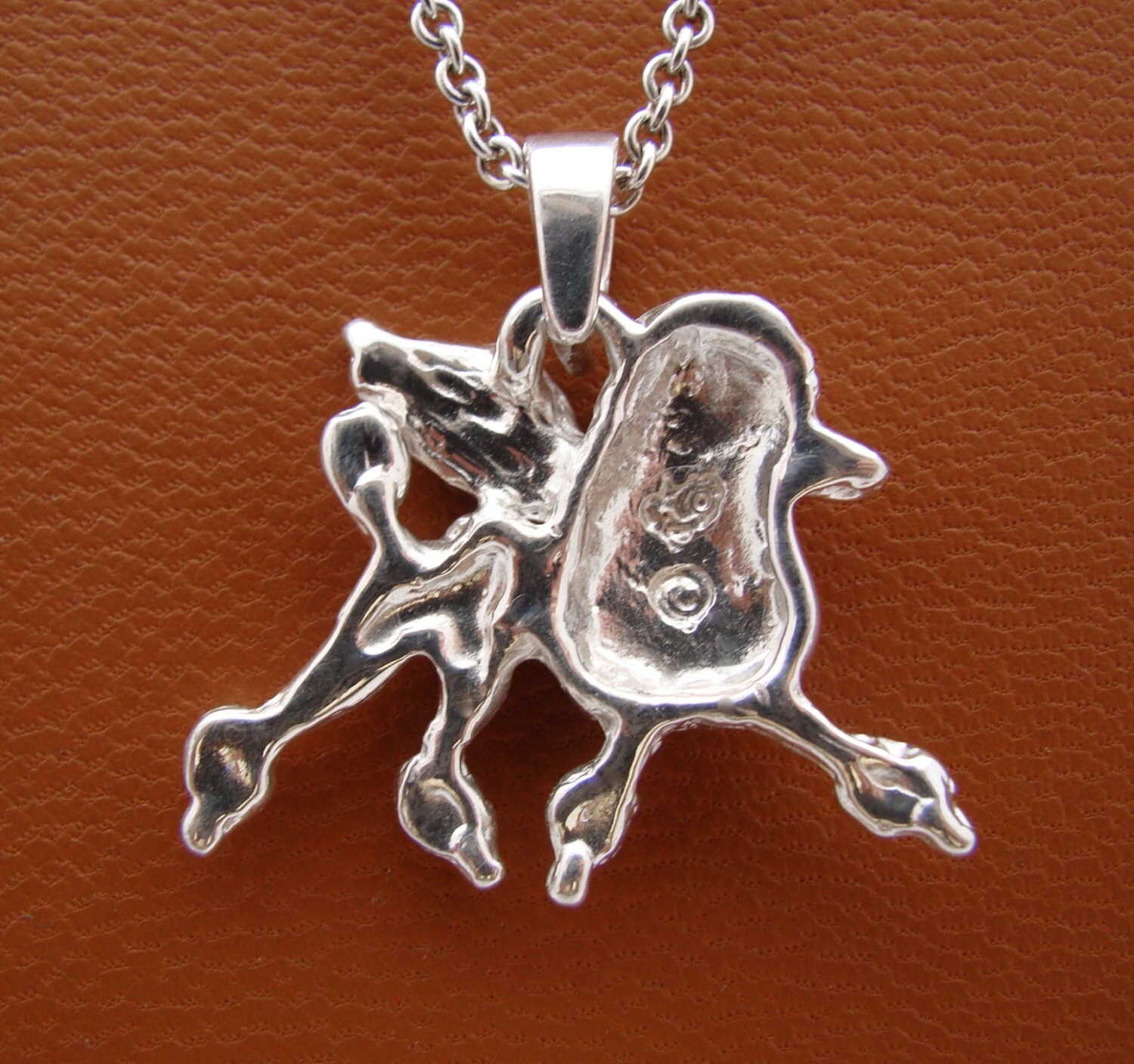 Small Sterling Silver Poodle Angel Pendant | Etsy