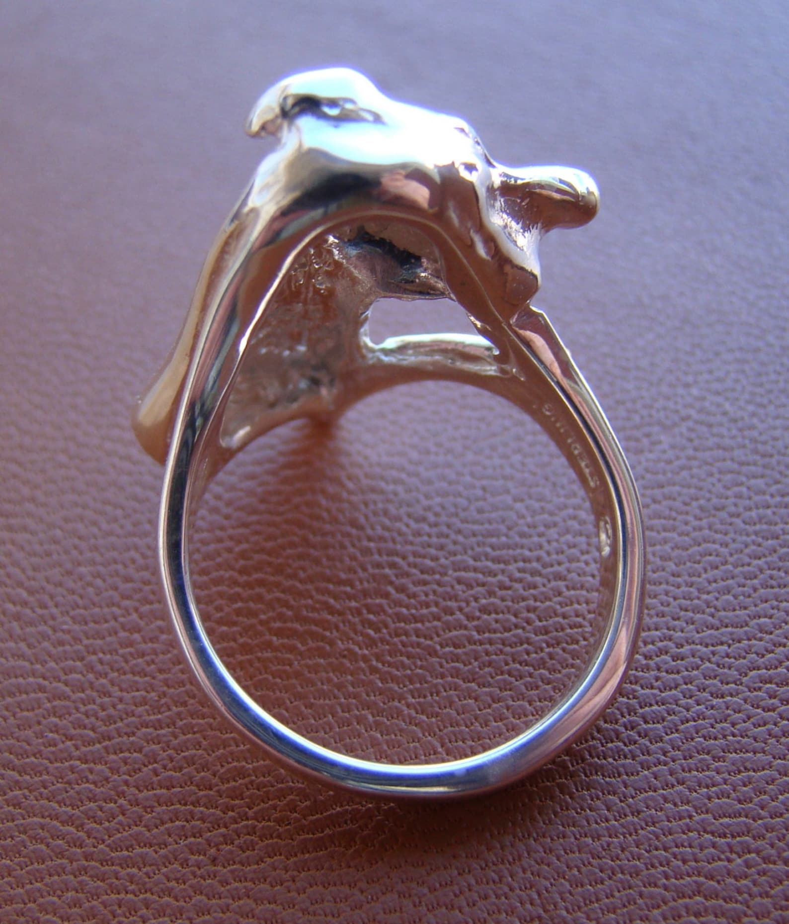 Sterling Silver Greyhound Head Study Ring - Etsy