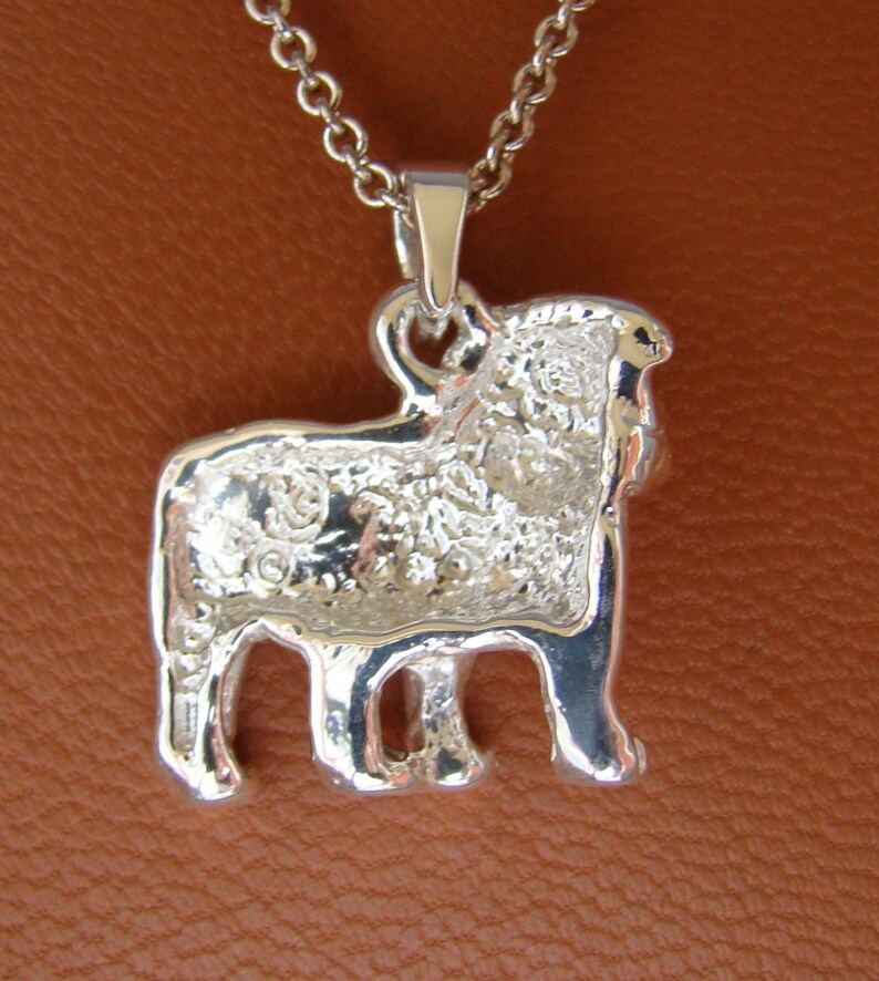 Small Sterling Silver Bulldog / English Bulldog Standing | Etsy