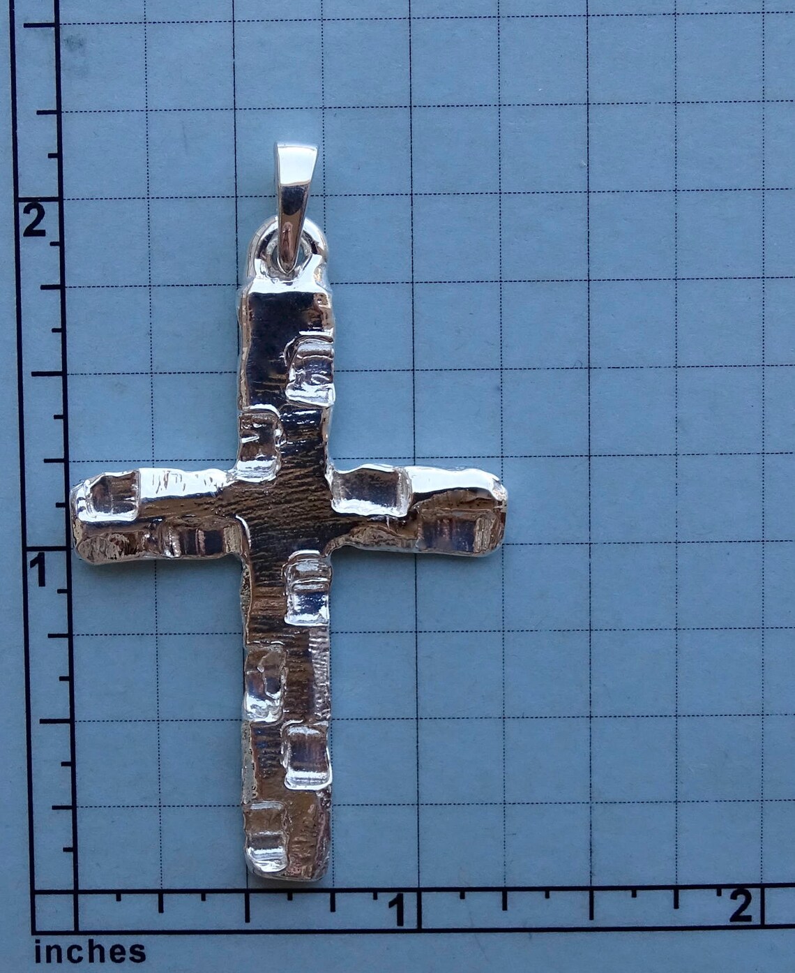 Large Sterling Silver Silver Hand Made Cross | Etsy