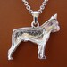 Large Sterling Silver Boston Terrier Standing Study Pendant - Etsy