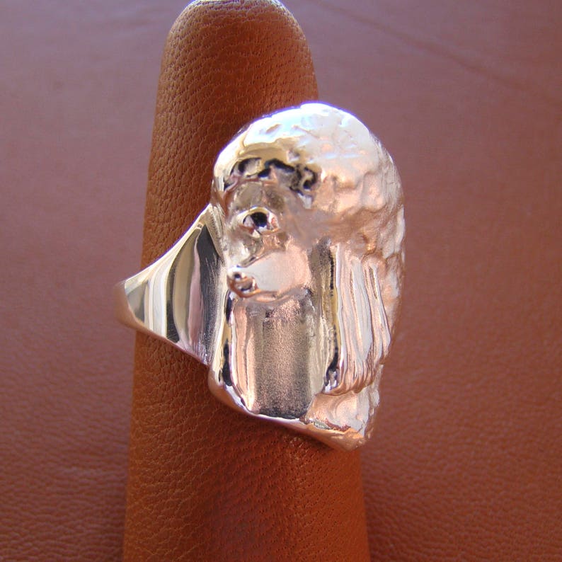 Sterling Silver Poodle Head Study Ring - Etsy