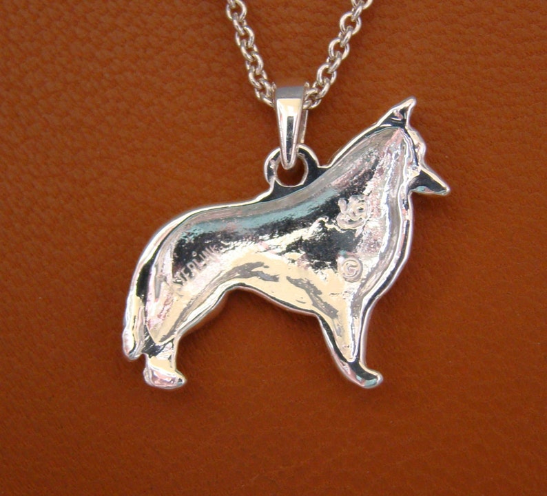 Small Sterling Silver Belgian Tervuren / Belgian Sheepdog Standing ...