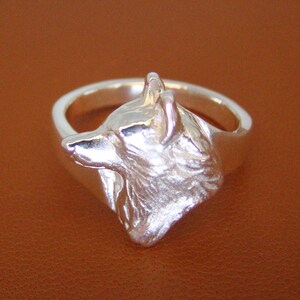 Sterling Silver Siberian Husky Head Study Ring - Etsy
