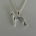 Small Sterling Silver Whippet Standing Study Pendant - Etsy