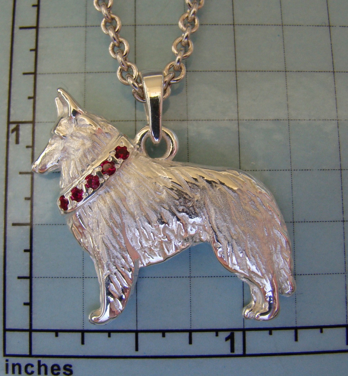 Large Sterling Silver Belgian Tervuren / Belgian Sheepdog - Etsy