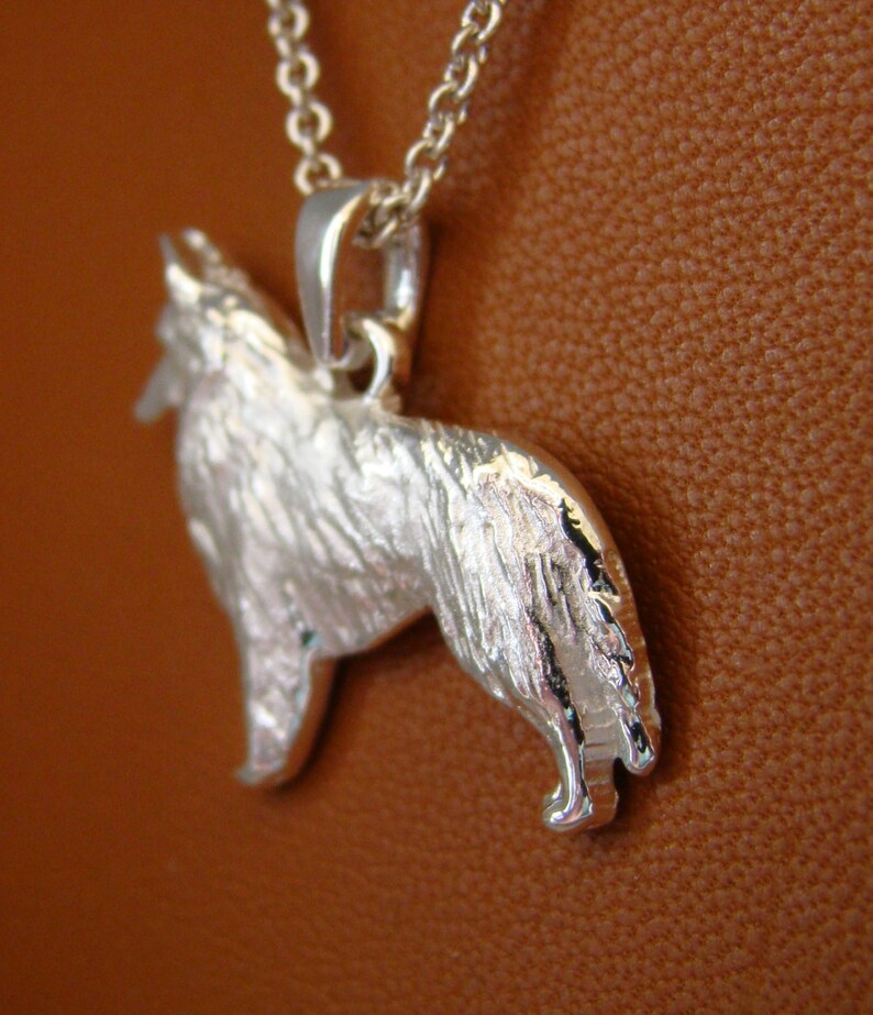 Small Sterling Silver Belgian Tervuren / Belgian Sheepdog Standing ...