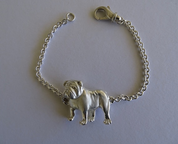 Large Sterling Silver Bulldog/ English Bulldog Standing Study - Etsy